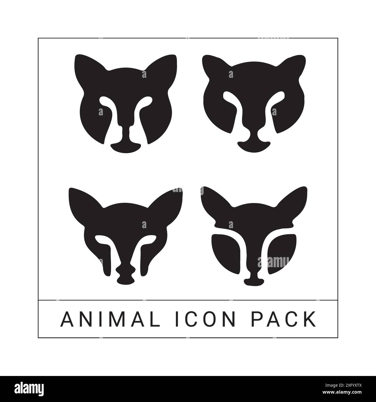 Animal vector icon pack Cut Out Stock Images & Pictures - Alamy