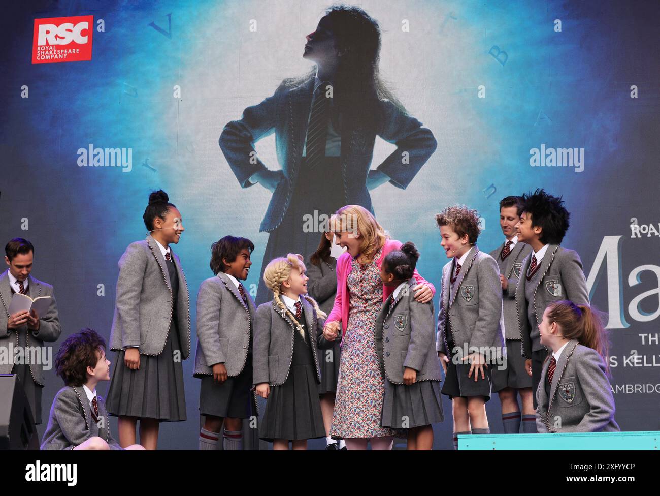 The cast of Roald Dahl's Matilda, the musical, performing at West End ...