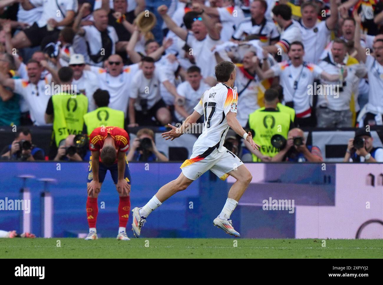 Germany’s Florian Wirtz celebrates scoring their side's first goal of ...