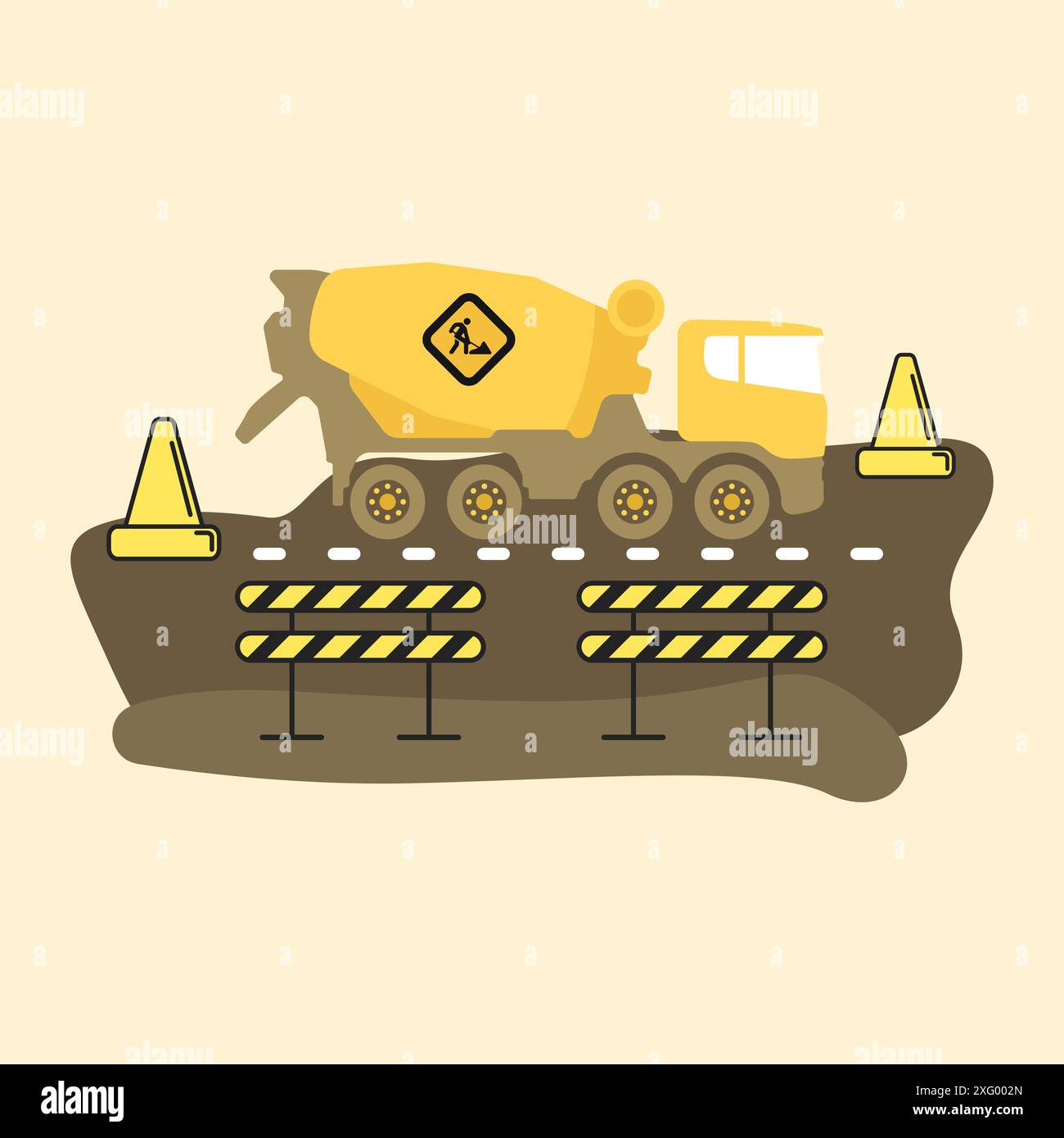Road warning sign vector. icon for error on a website page. Set of ...
