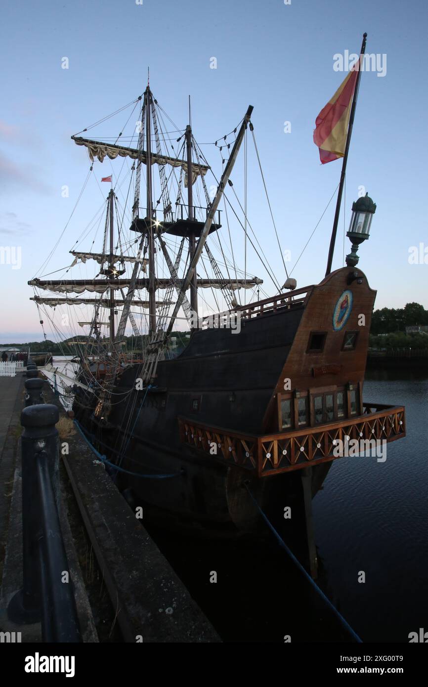 Newcastle, UK. July 5th, 2024. The Galeón Andalucía is a replica of the ...