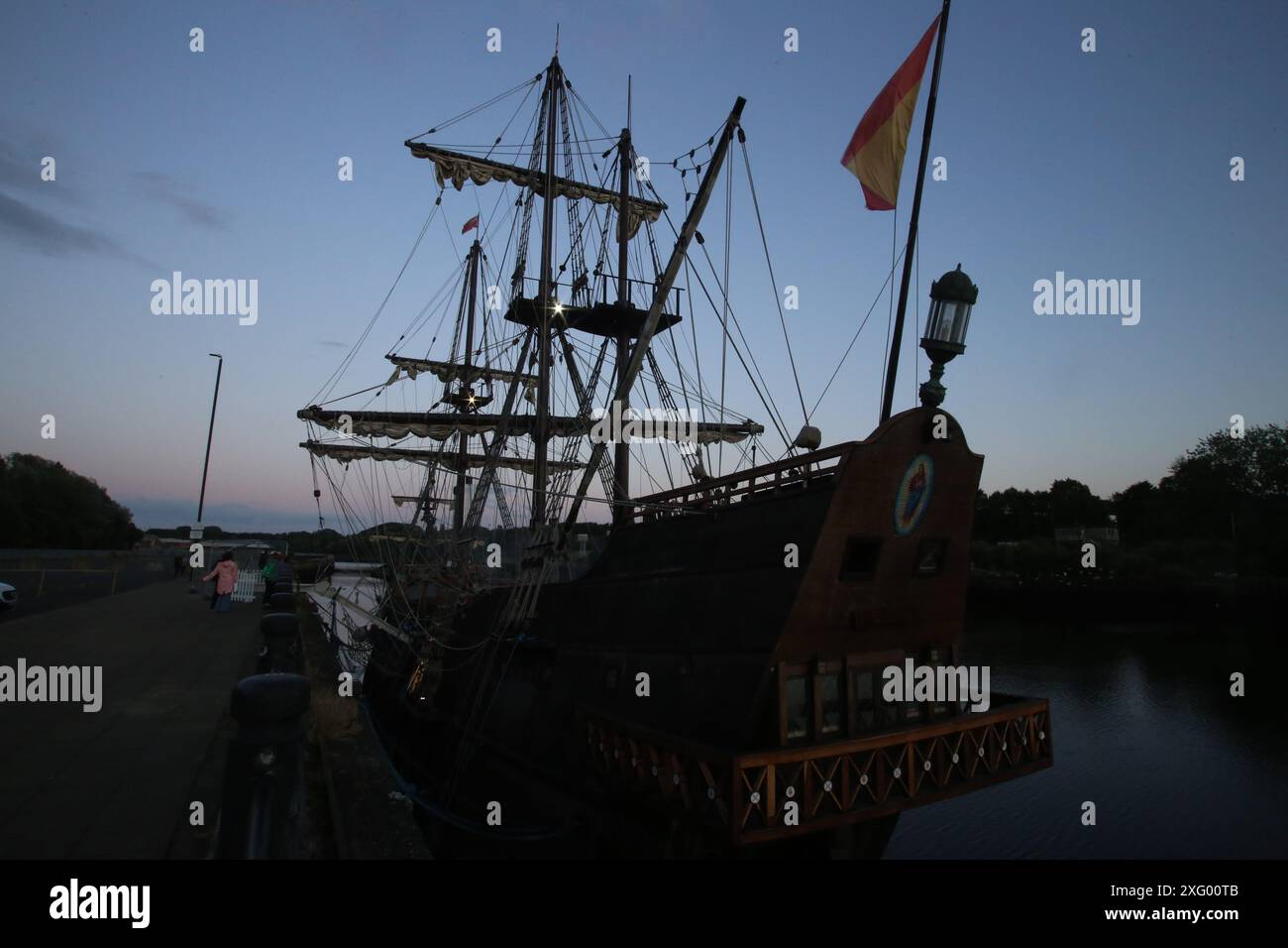 Newcastle, UK. July 5th, 2024. The Galeón Andalucía is a replica of the ...
