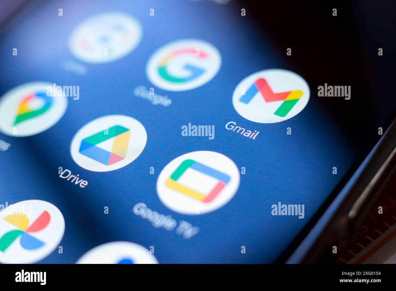 In this photo illustration, Google, Google Lens, Gmail and Drive apps ...