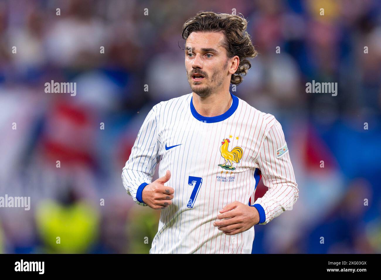 Hamburg, Germany. 05th July, 2024. Antoine Griezmann of France looks on ...