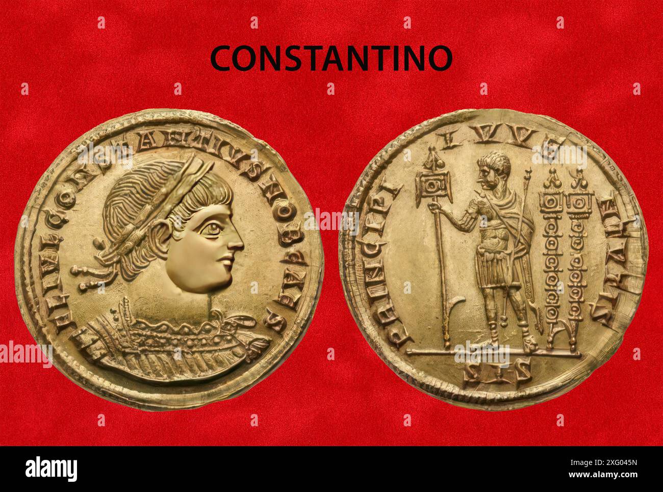 Roman gold coin of Emperor Constantine Stock Photo - Alamy