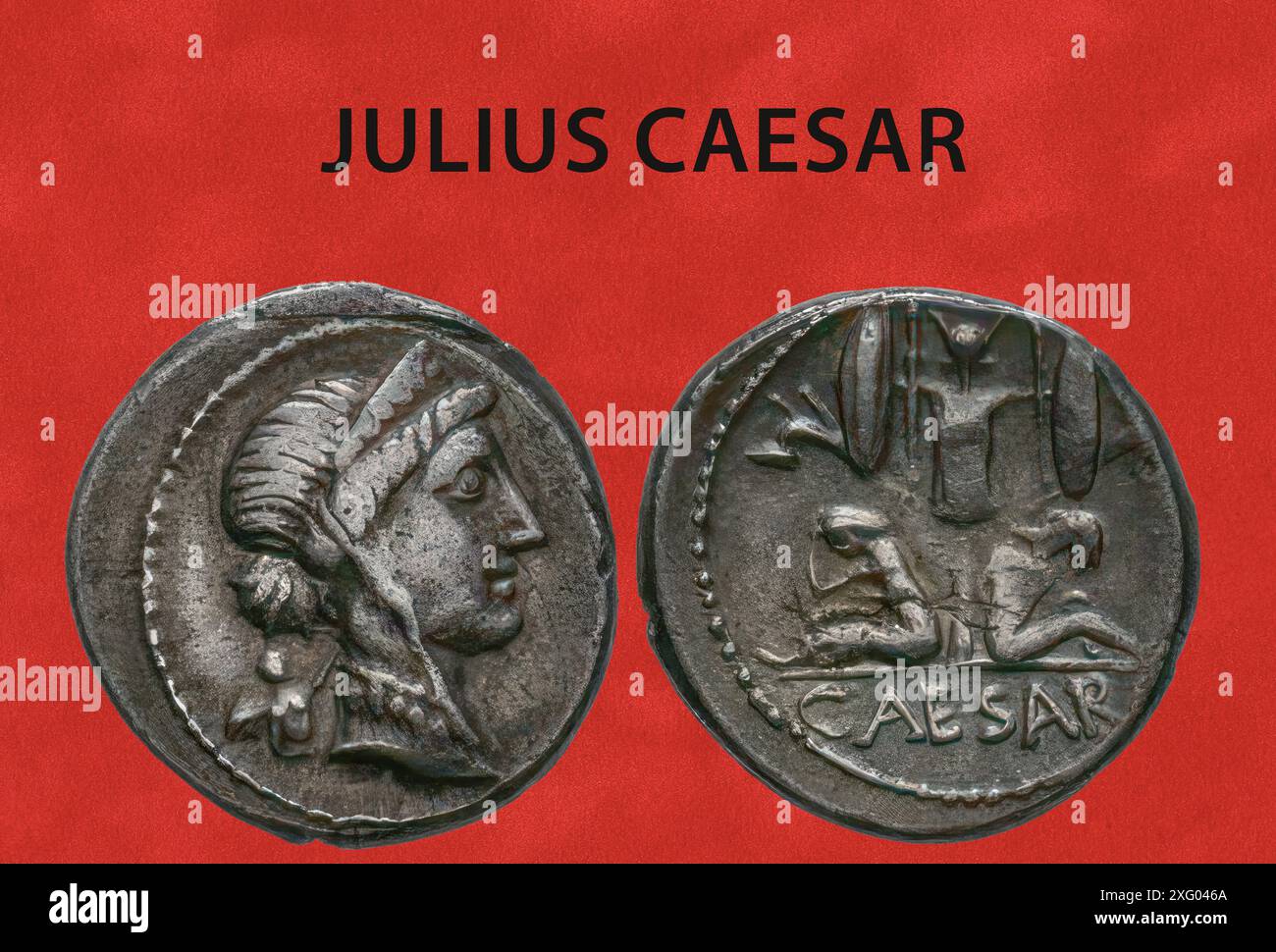 Roman silver coin with portrait of caesar hi-res stock photography and ...