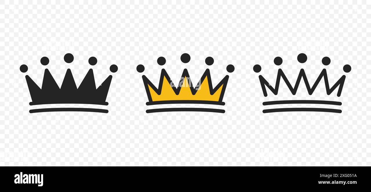 Vector Crowns. Crown Icon Set. Flat Vector Illustration Stock Vector ...