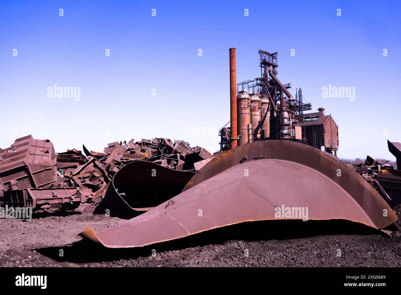 Demolition of one of Europe's largest steelworks sites, with all ...