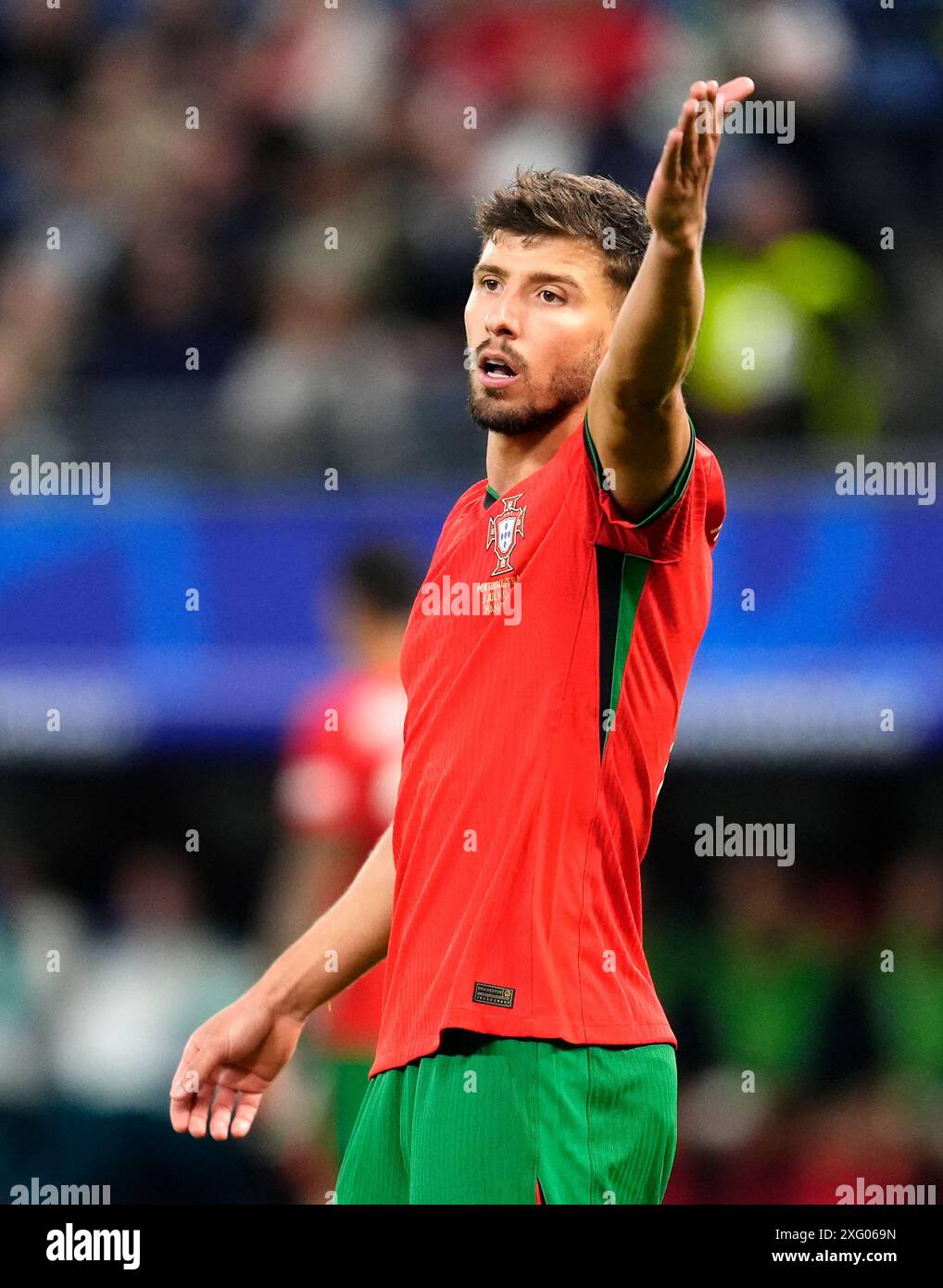 Portugal's Ruben Dias in action during the UEFA Euro 2024, quarter ...