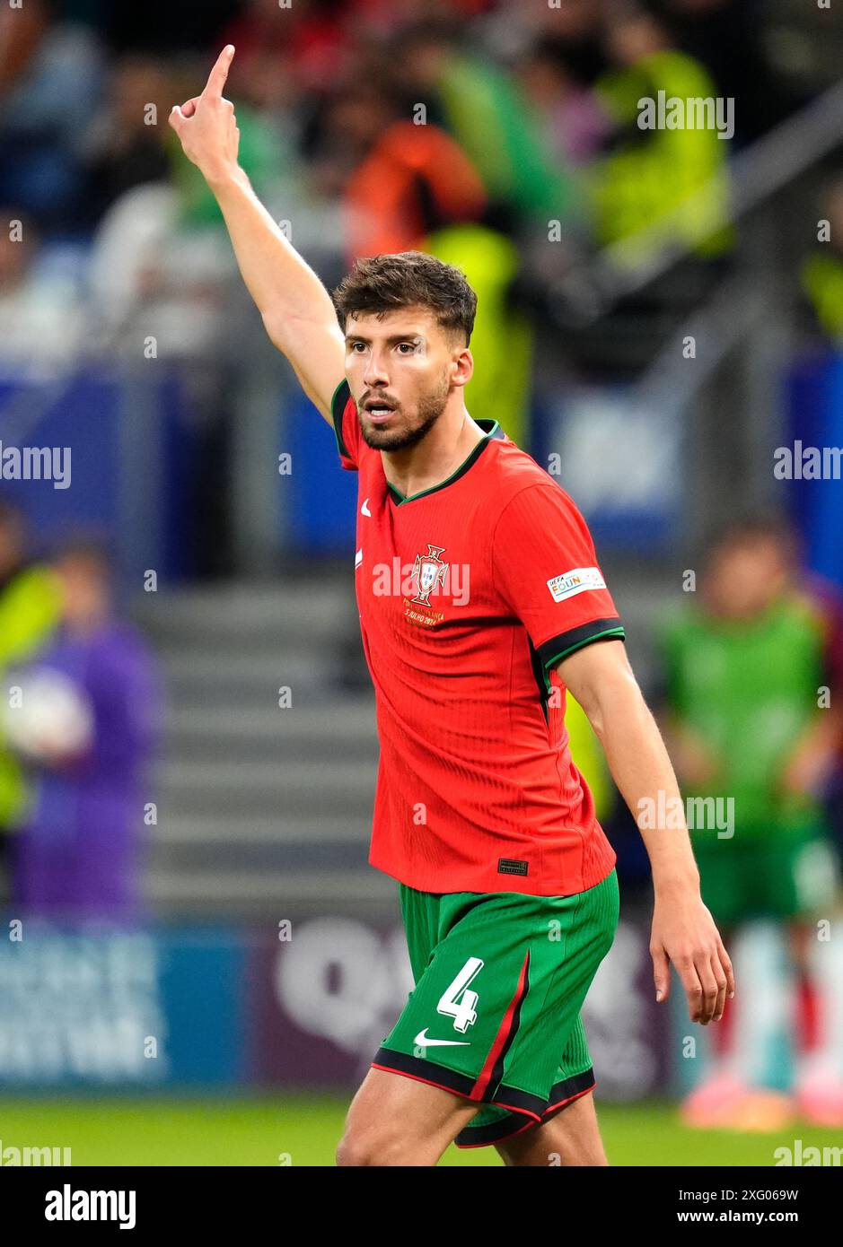 Portugal's Ruben Dias in action during the UEFA Euro 2024, quarter ...