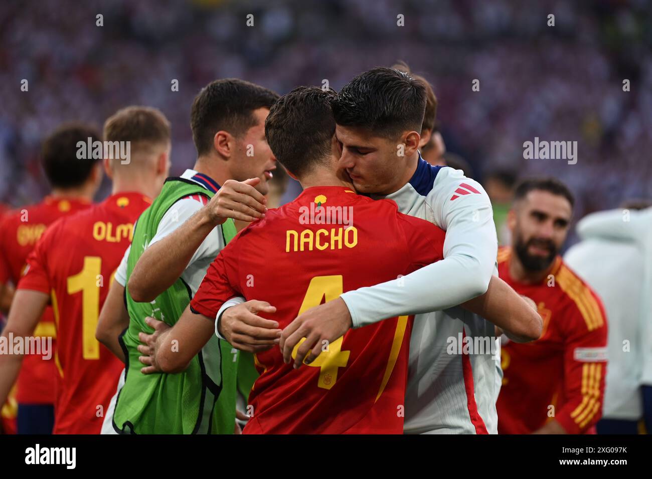 Alvaro Morata (Spain)Nacho Fernandez (Spain) during the UEFA Euro ...