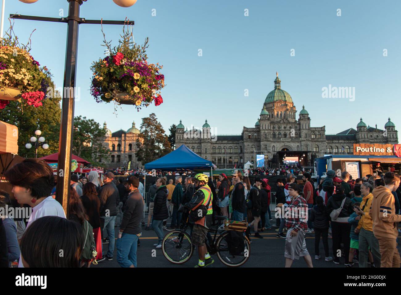 Victoria, CANADA - Jul 1 2024 : A large crowd gathers in Victoria ...