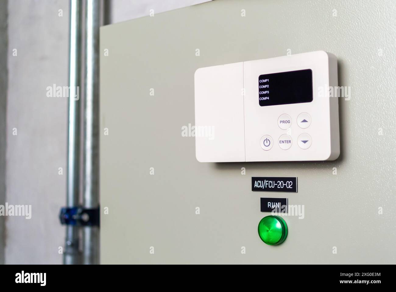Control panel of power plant with electrical control panel. Industrial ...