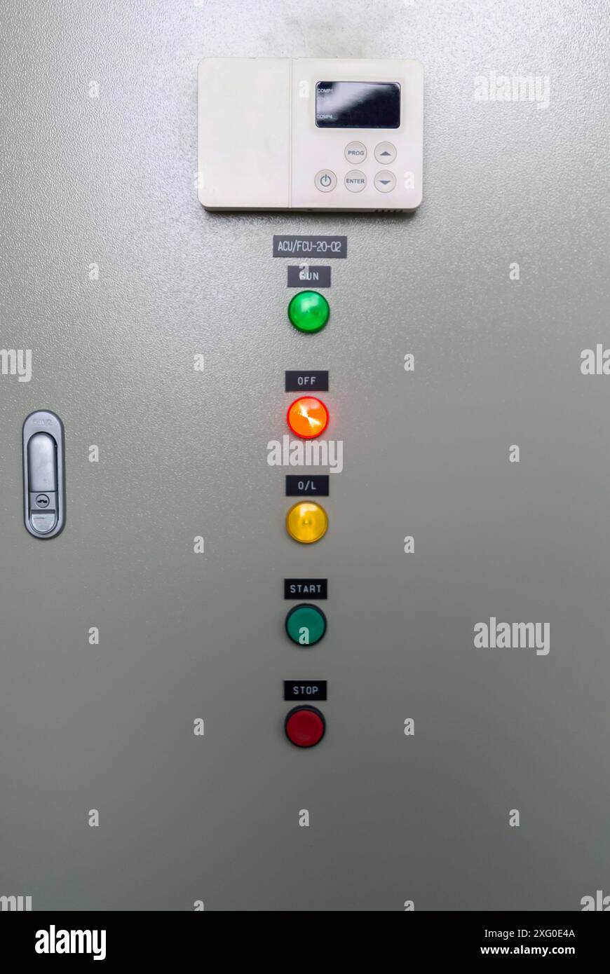 Control panel of power plant with electrical control panel. Industrial ...