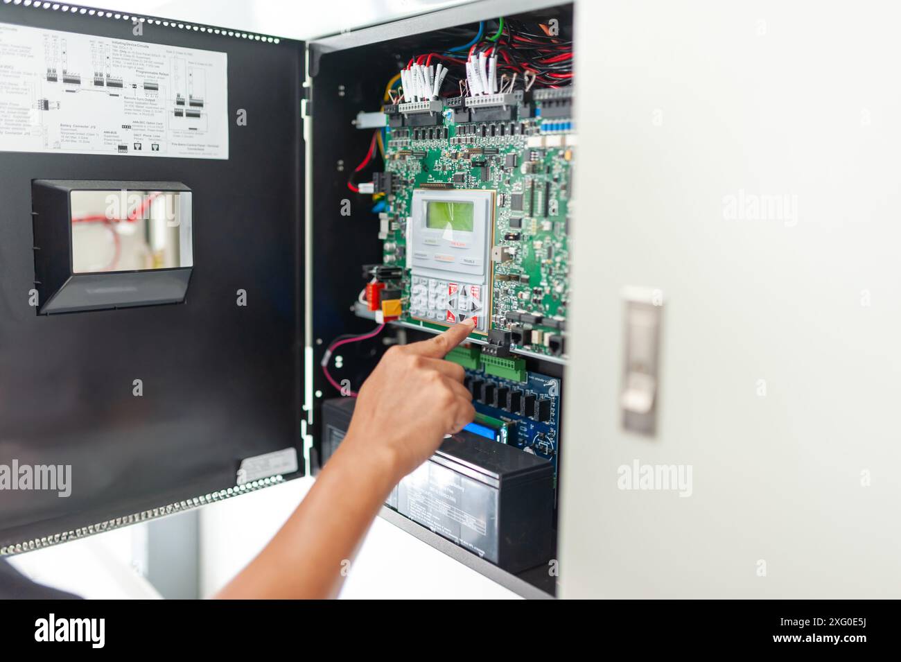 Control panel of power plant with electrical control panel. Industrial ...