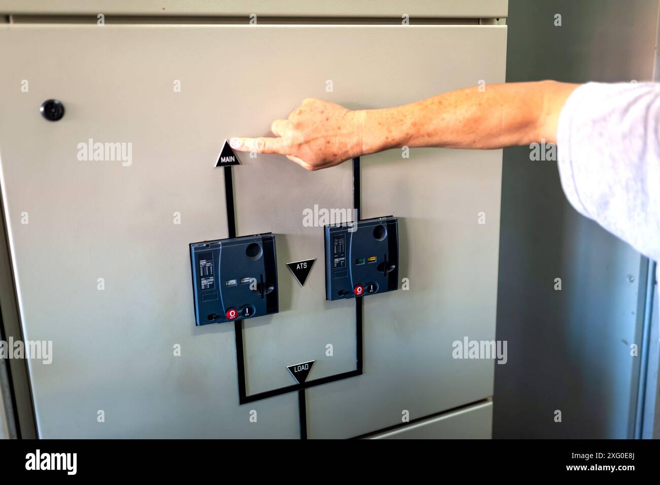 Control panel of power plant with electrical control panel. Industrial ...