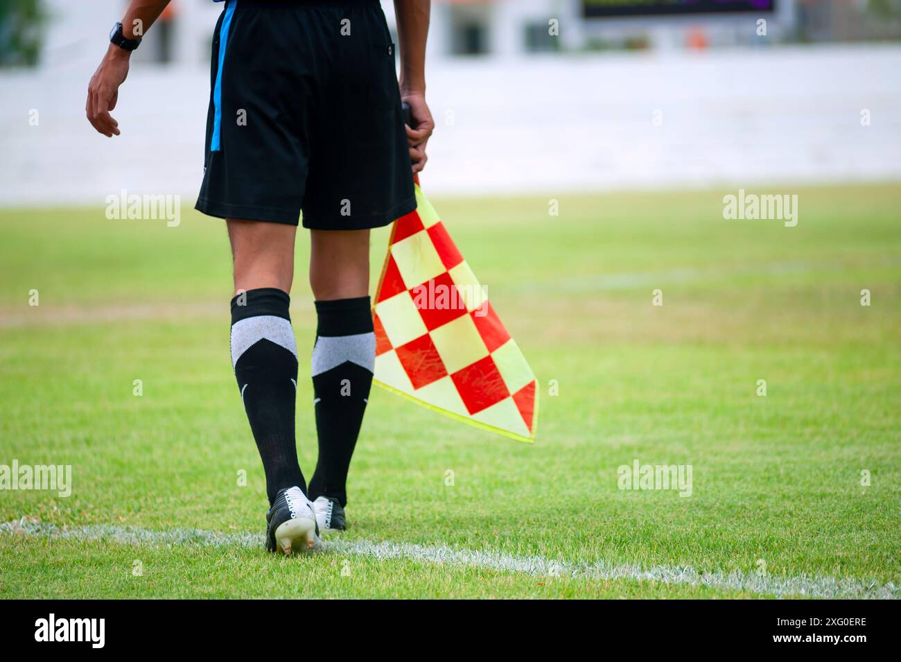 Referee red yellow flag hi-res stock photography and images - Alamy