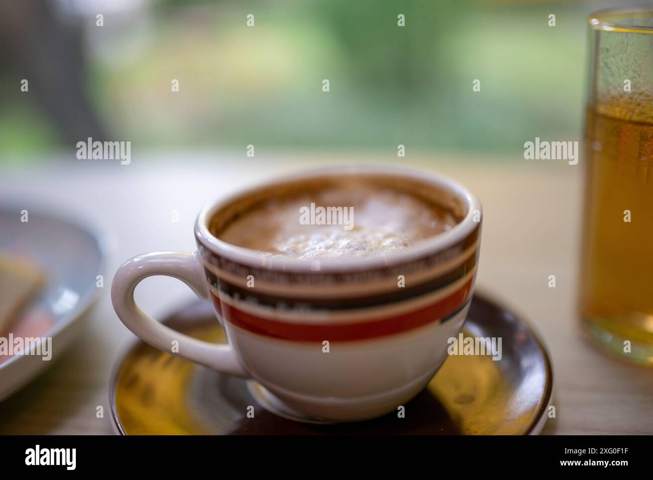 Hot coffee that looks amazing and delicious Stock Photo - Alamy
