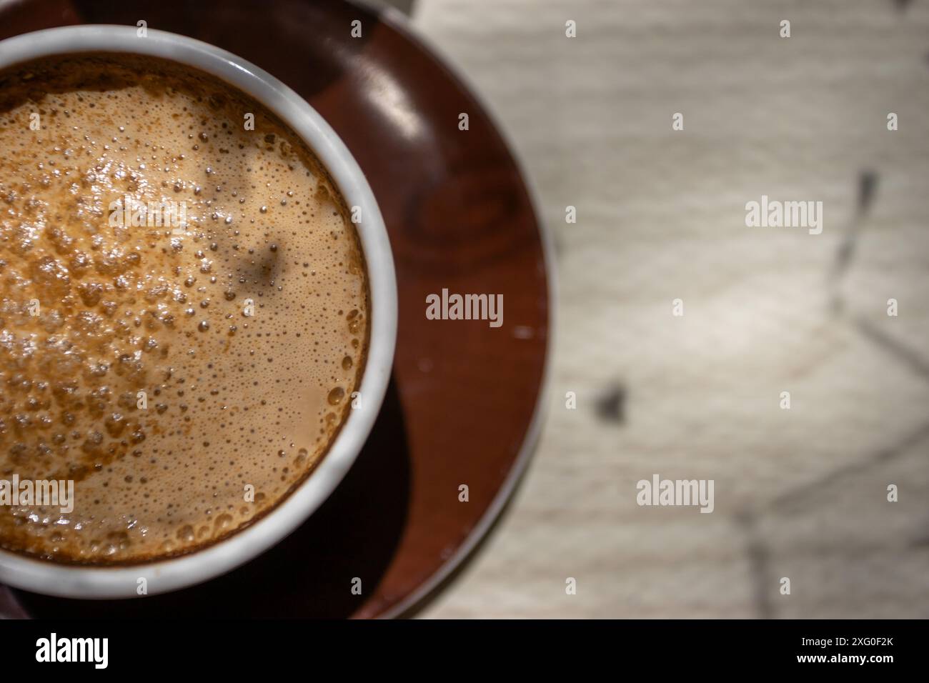 Hot coffee that looks amazing and delicious Stock Photo - Alamy