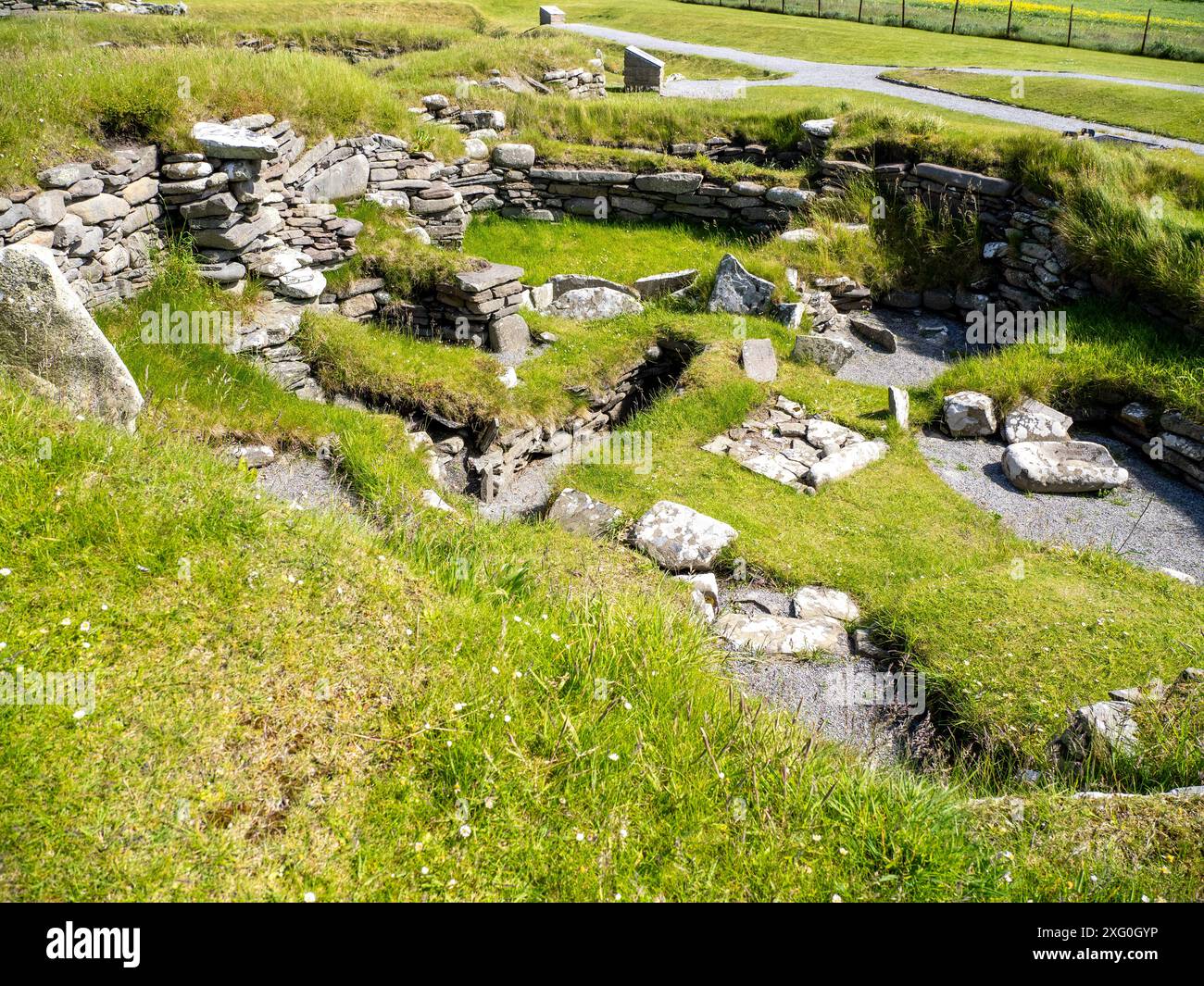 Jarlshof Prehistoric and Norse Settlement, Sumburgh, Shetland, UK Stock ...