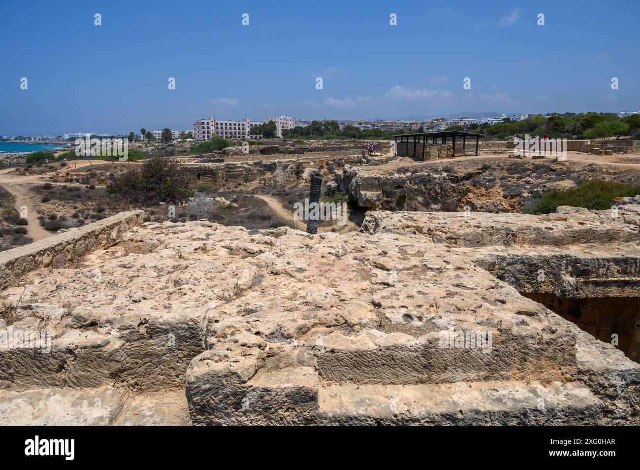 Ancient Paphos necropolis known as Tombs of the Kings, Cyprus. 5 Stock ...