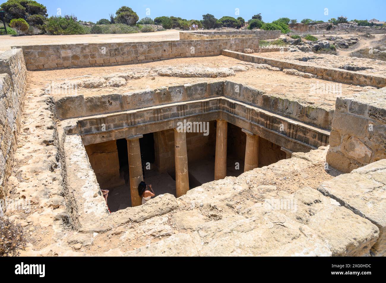 Ancient Paphos necropolis known as Tombs of the Kings, Cyprus. 4 Stock ...