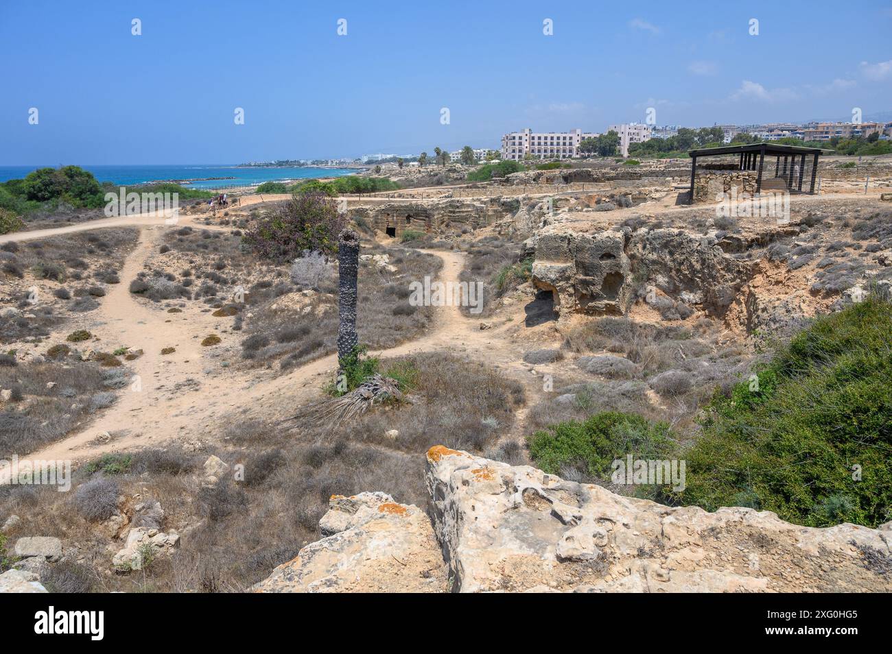 Ancient Paphos necropolis known as Tombs of the Kings, Cyprus. 3 Stock ...