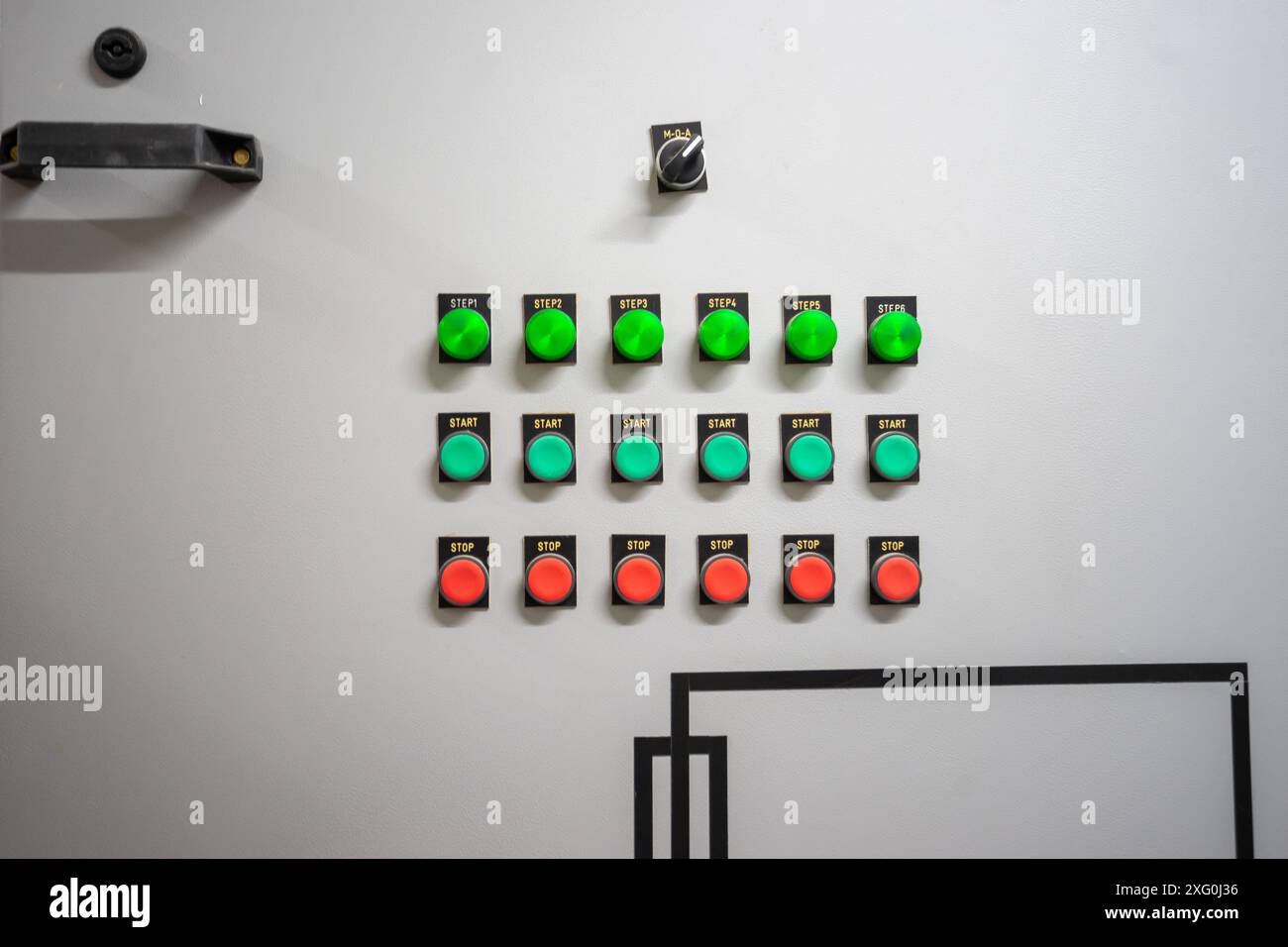 Electrical bridge breakers used to power large equipment Stock Photo ...