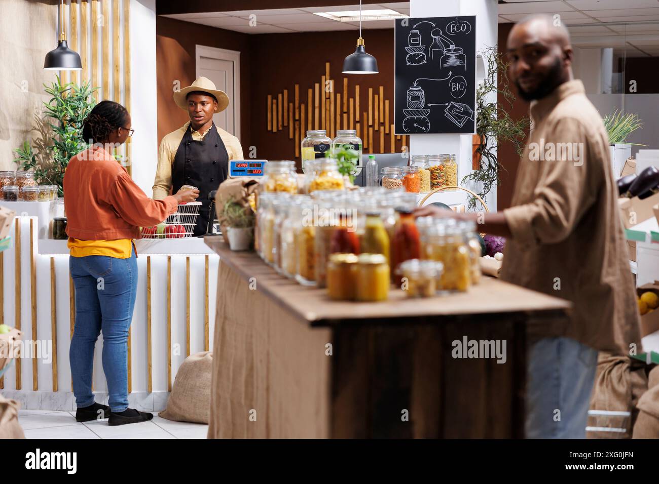 African man basket fresh fruit hi-res stock photography and images - Alamy