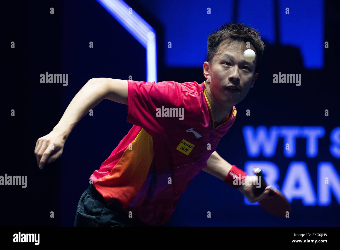 Bangkok, Thailand. 05th July, 2024. Lin Gaoyuan of China plays against Feng Yi-Hsin of Chinese ...