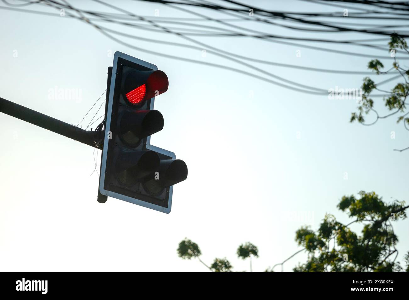 Traffic red light stop signal Stock Photo - Alamy