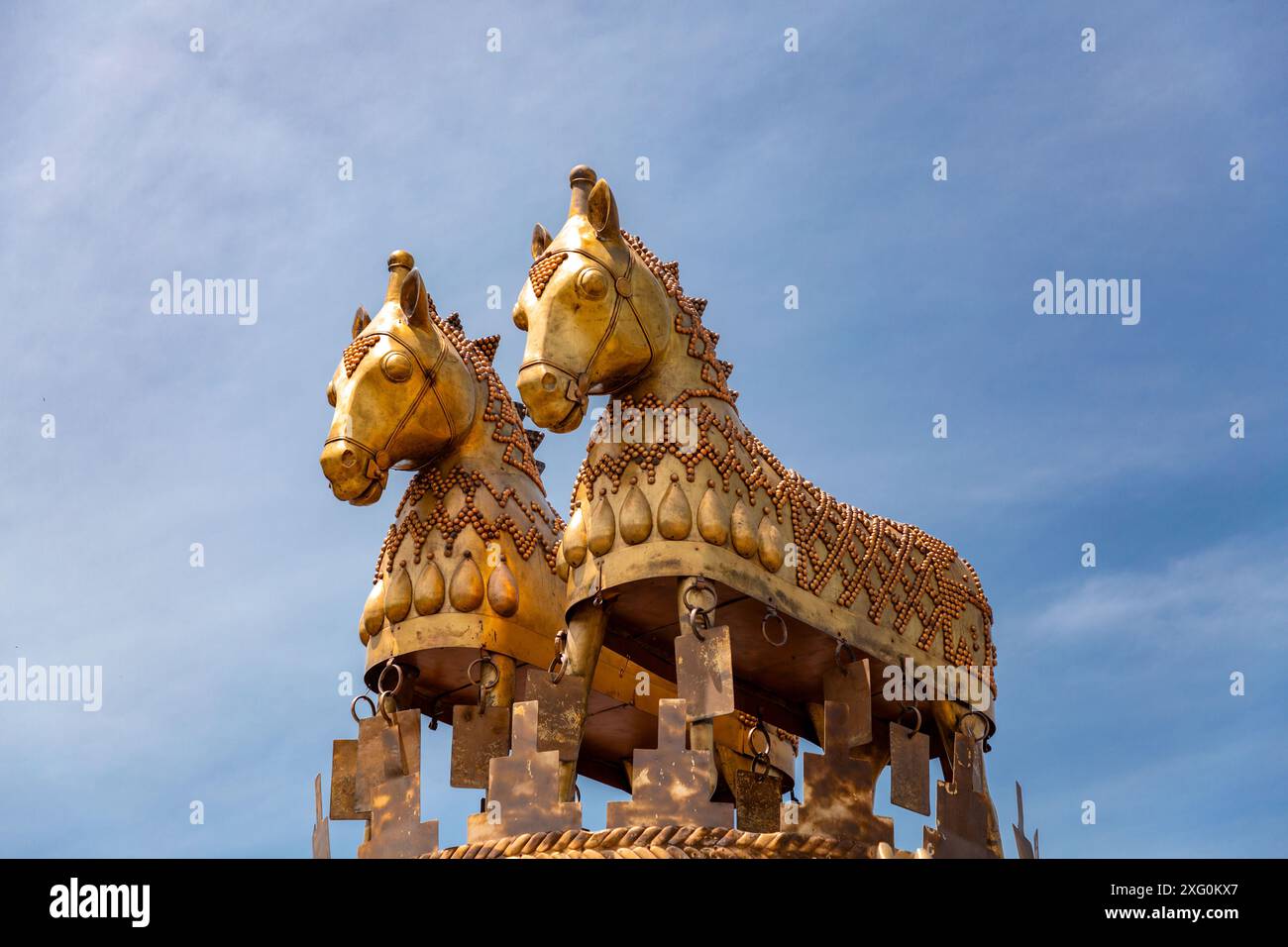 Colchis or Kolkha Fountain with thirty animal statues depicting the ...