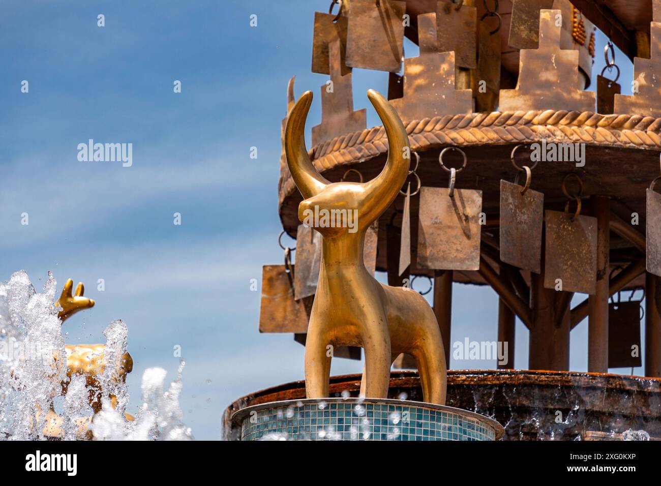 Colchis or Kolkha Fountain with thirty animal statues depicting the ...