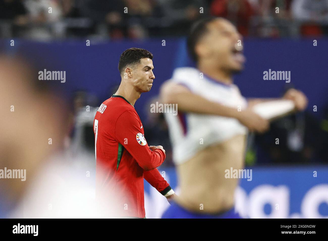 HAMBURG - Cristiano Ronaldo of Portugal disappointed after the UEFA ...