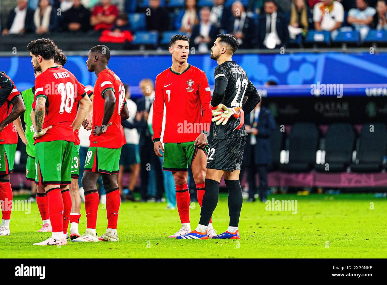 Christiano Ronaldo (Portugal, #07) und Diogo Costa (Portugal, #22) GER ...