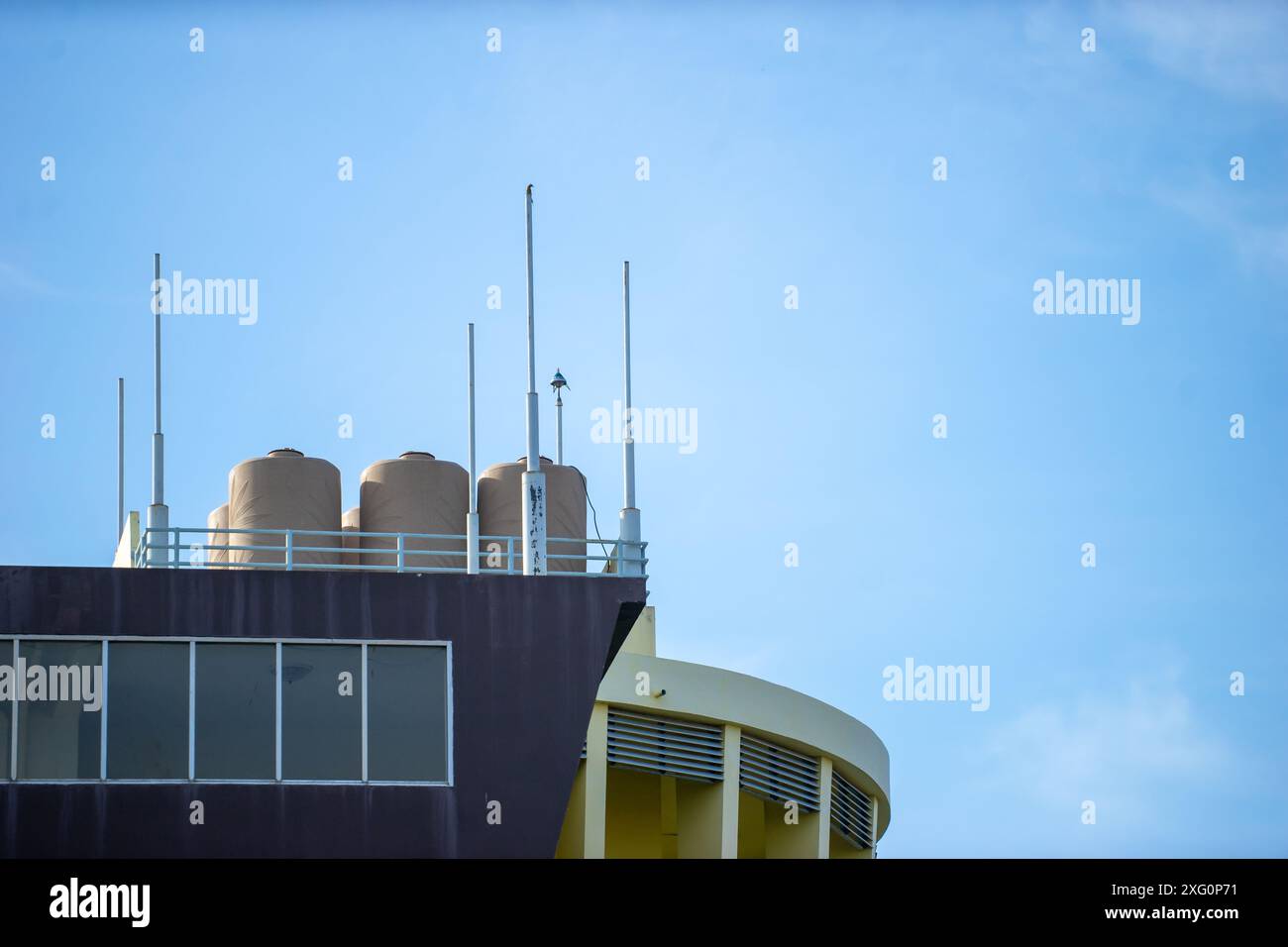 Rooftop water tank on a clear day Stock Photo - Alamy
