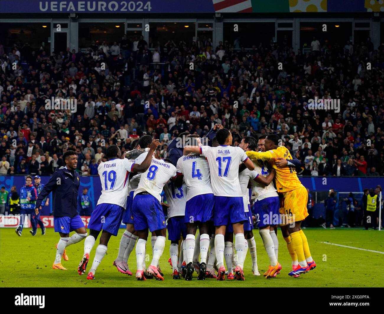 France players celebrating the victory at full time during the UEFA Euro 2024 match between ...