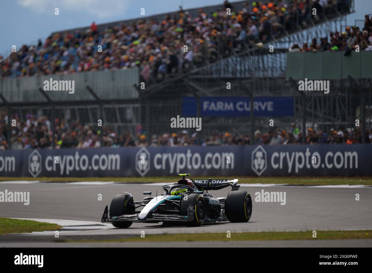 Silverstone, UK. 05th July 2024. Lewis Hamilton of Mercedes-AMG ...