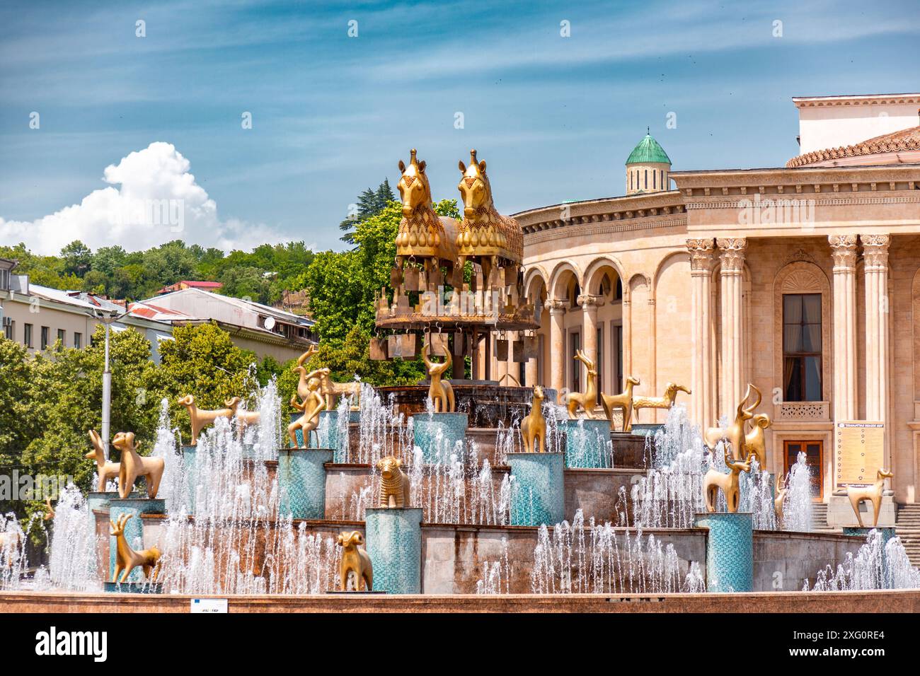 Kutaisi, Georgia - June 15, 2024: Colchis or Kolkha Fountain with ...