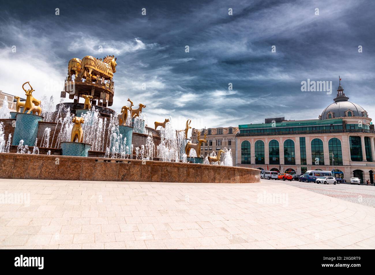 Kutaisi, Georgia - June 15, 2024: Colchis or Kolkha Fountain with ...