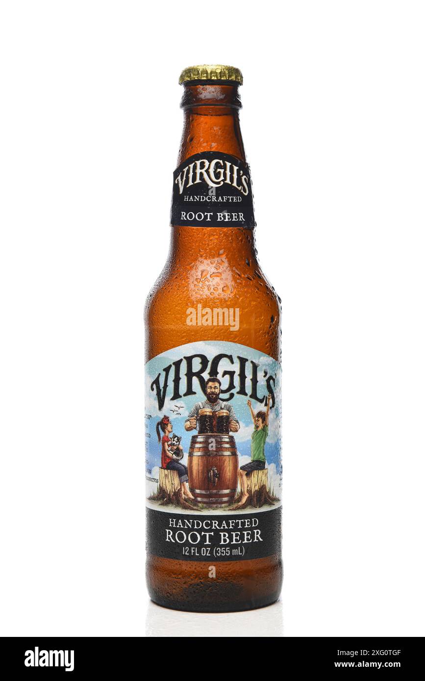 IRVINE, CALIFORNIA - 5 JULY 2024: A bottle of Virgils Handcrafted Root ...