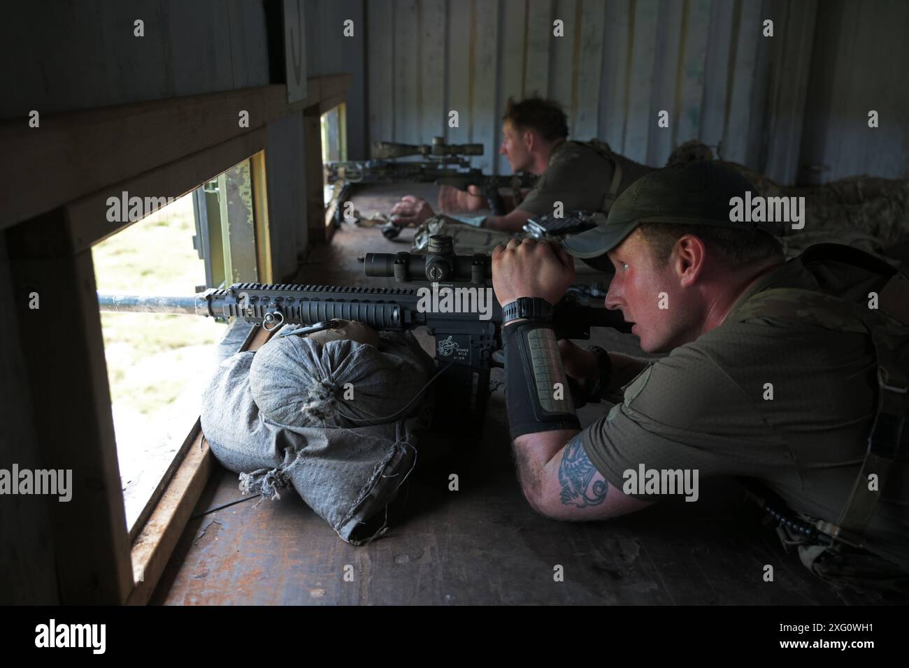 A U.S. Army sniper team assigned to 2nd battalion, 503rd Infantry ...