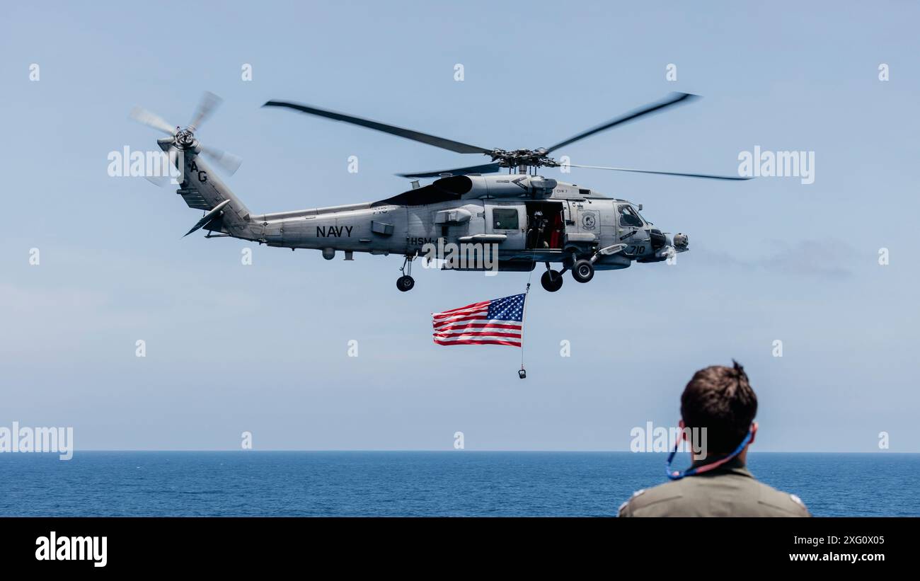An MH-60R Seahawk, assigned to Helicopter Maritime Strike Squadron (HSM ...