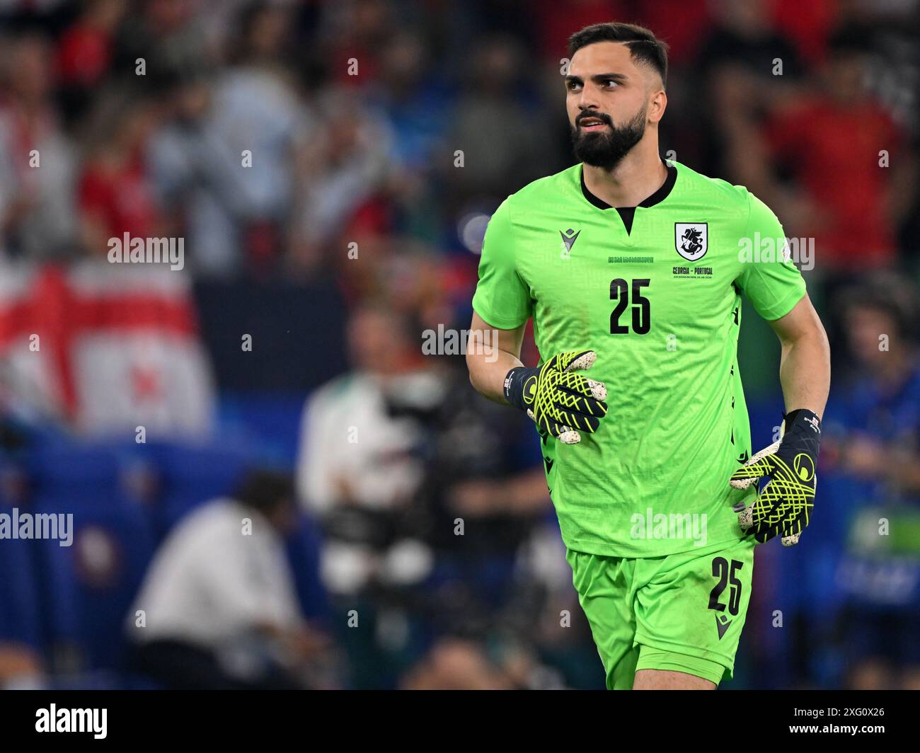GELSENKIRCHEN - Georgia goalkeeper Giorgi Mamardashvili during the UEFA ...