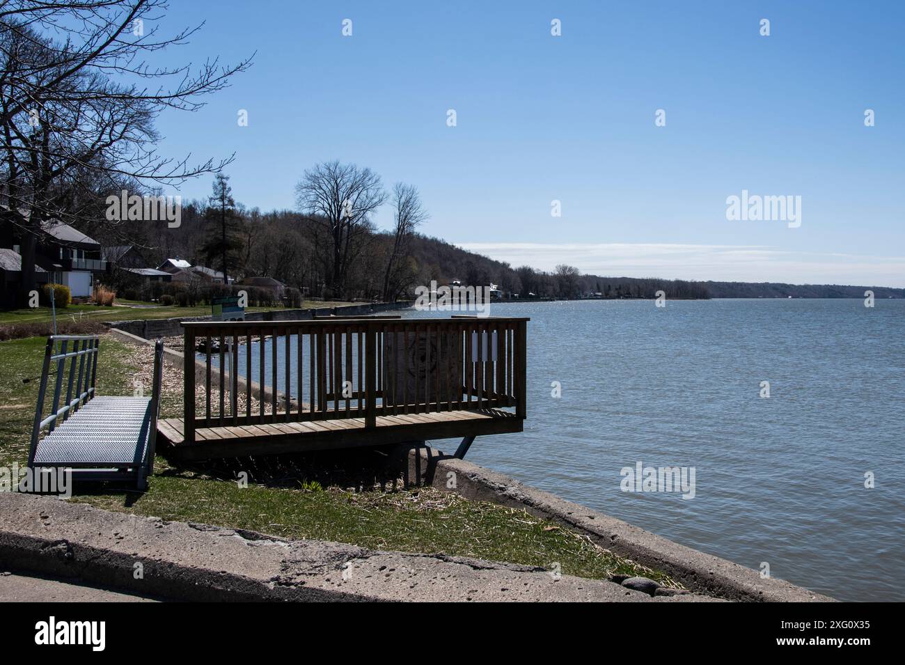 St. Lawrence River at the quay in Saint-Antoine-de-Tilly, Quebec ...