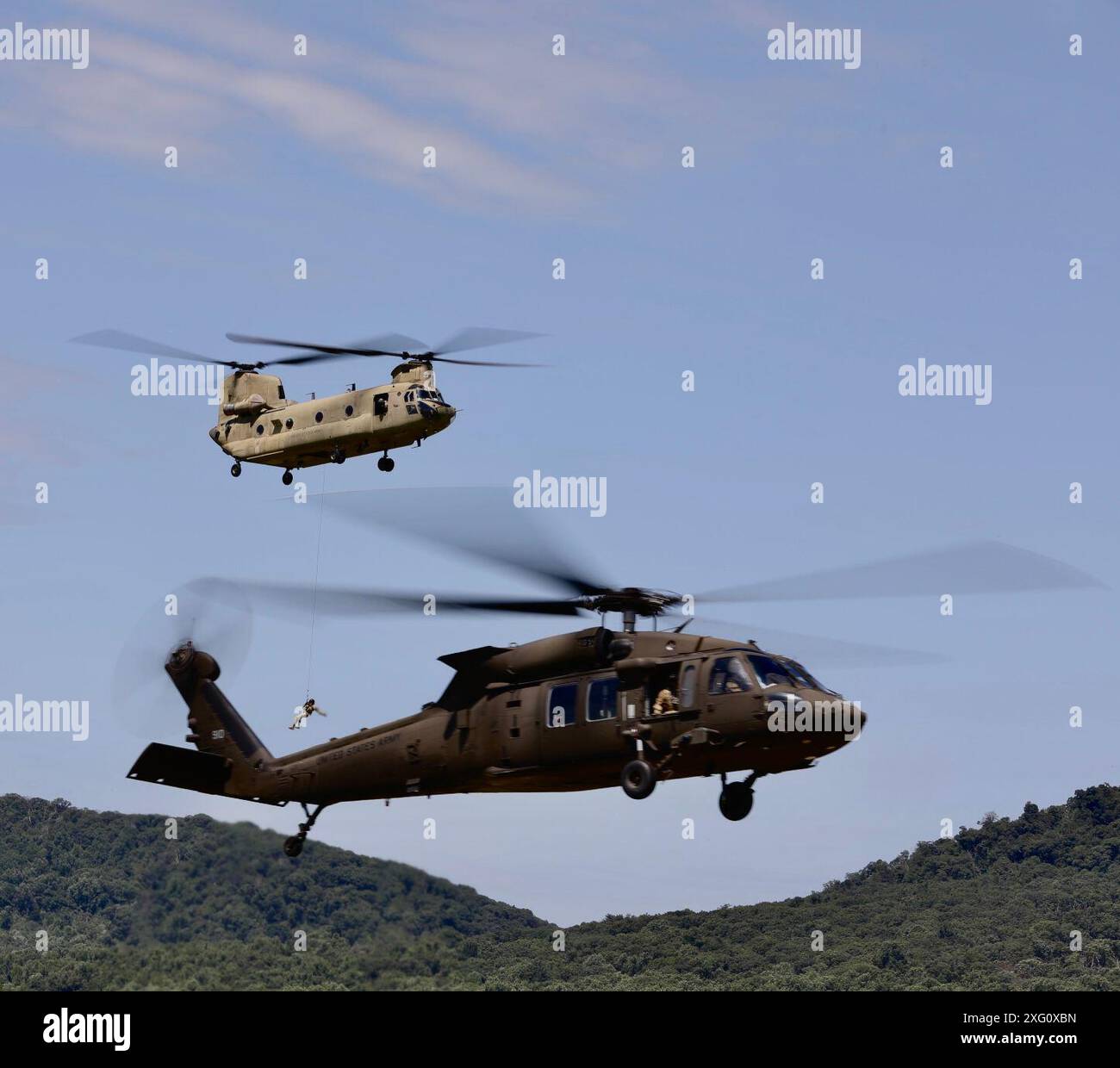 U.S. Soldiers with Bravo Company, 2-104th General Support Aviation ...