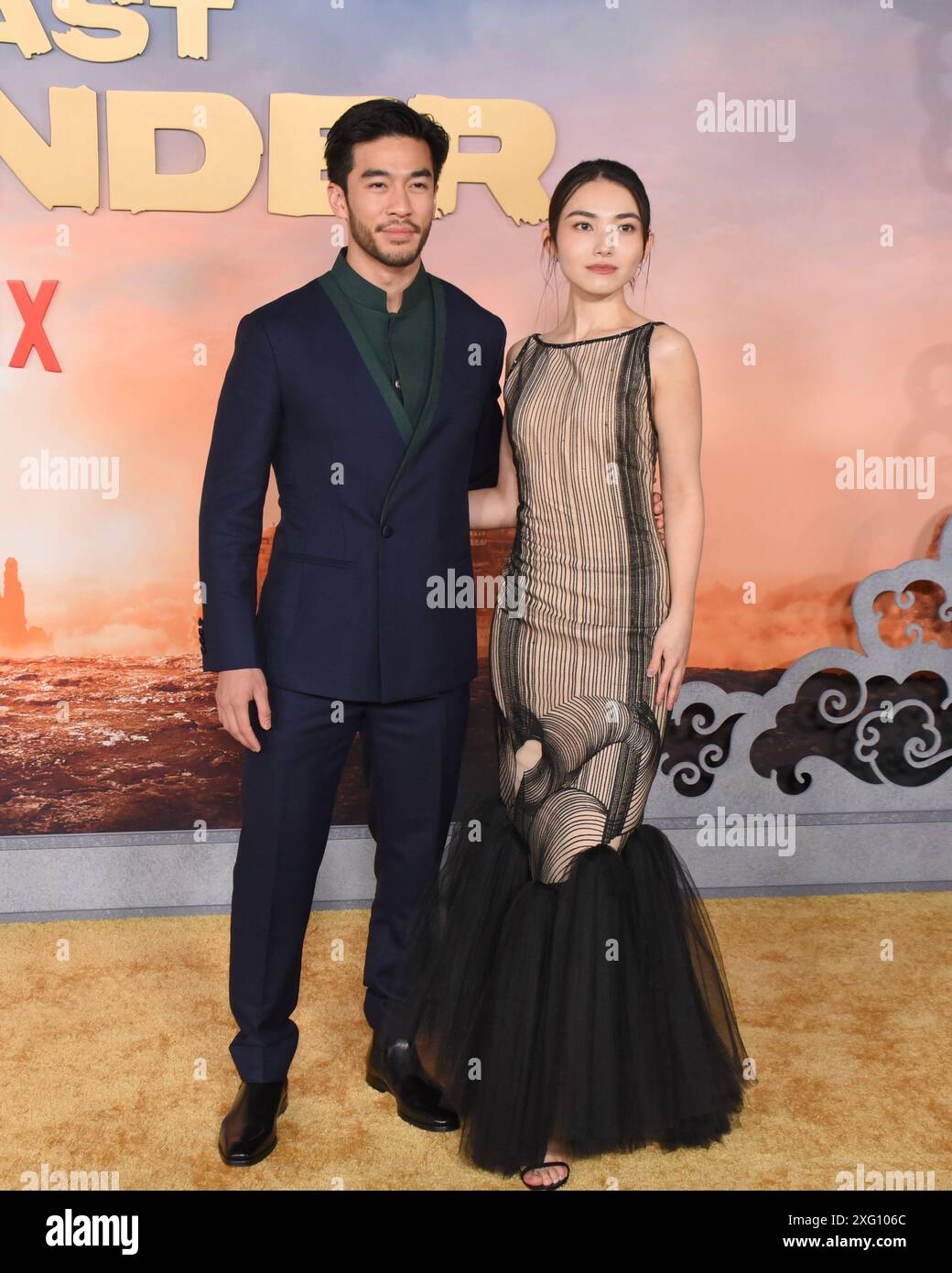 Hollywood, CA USA - February 15, 2024: Justin Chien, Maria Zhang ...