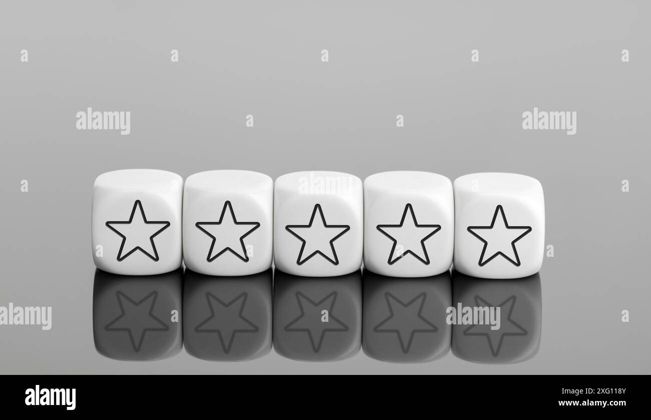 Five stars rating, service feedback, customer review, poll ...