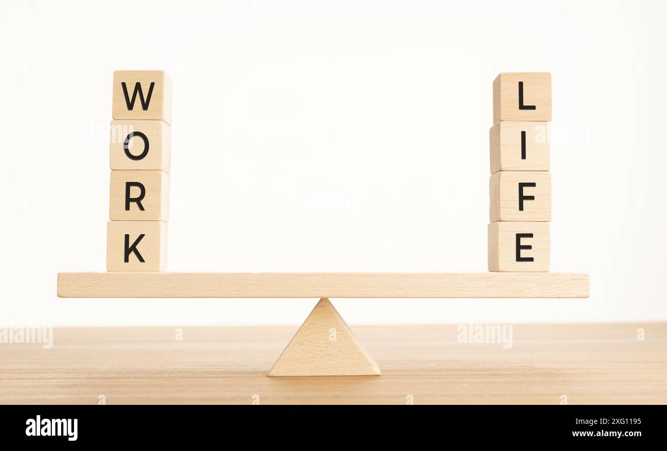Concept balance between work hi-res stock photography and images - Alamy