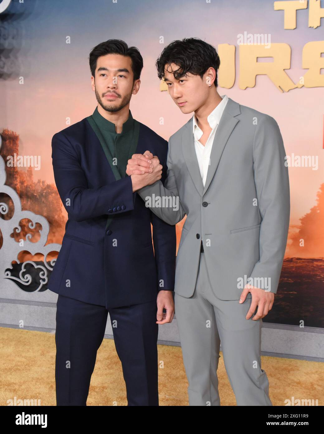 Hollywood, CA USA - February 15, 2024: Justin Chien, Sam Song Li ...